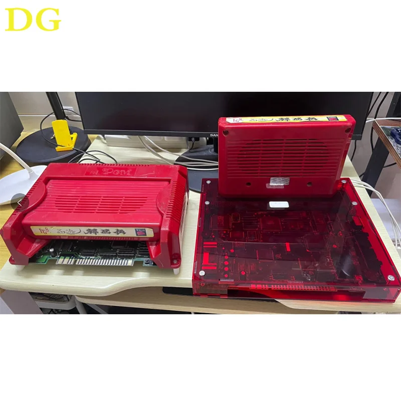 Red-Acrylic-Modified-IGS-PGM-Mainboard-with-RGBS-Output-Retro-Console ...