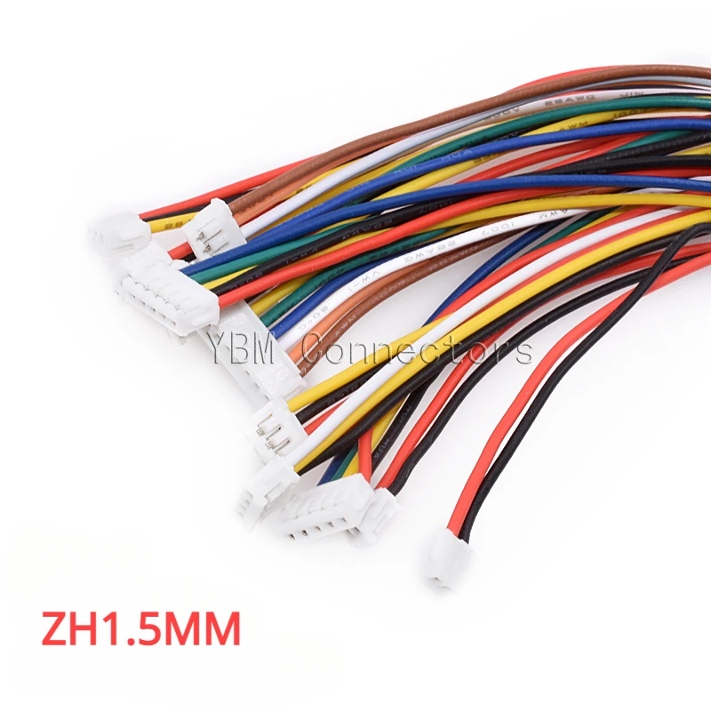 10Sets SH1.0 JST1.25 ZH1.5 PH2.0 XH2.54 Connector Female+Male 2/3/4/5/6/7/8/9/10P Plug With ...