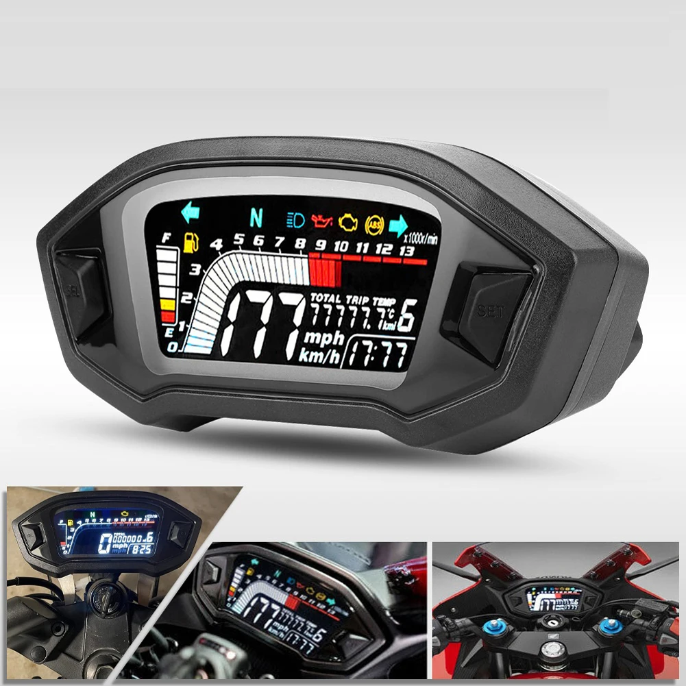 Motorcycle-LCD-Speedometer-Universal-Waterproof-Digital-Odemeter ...
