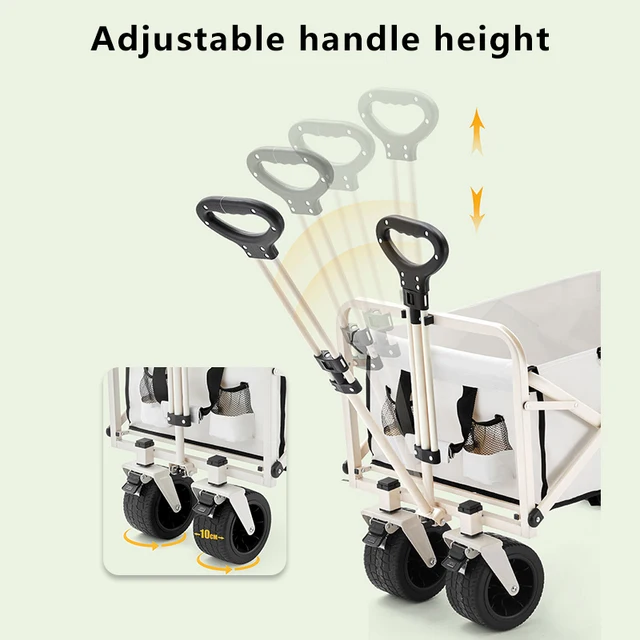DUTRIEUX Outdoor Foldable Trolley Camping Trolley Trailer Camping ...
