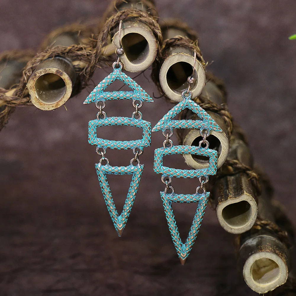 2023-Ethnic-Boho-Indian-Earrings-Orecchini-Women-Triangle-Gypsy-Jewelry ...