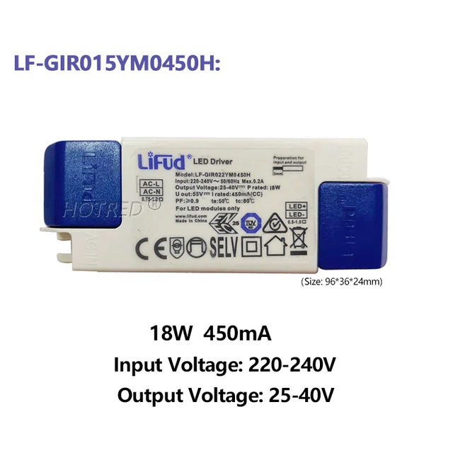 LiFud LED driver LF-GIRxxxYM LF-GIRxxxYS series LED transformer Input ...
