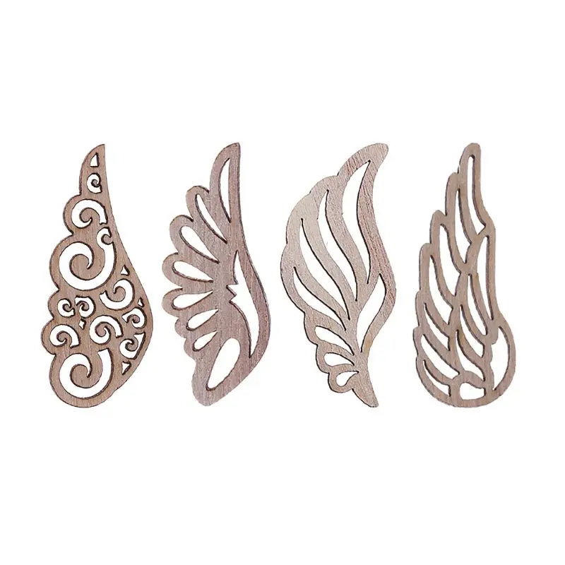 10-Pcs-Set-Natural-Wooden-Wings-Slices-Christmas-Tree-Hangings-Party ...