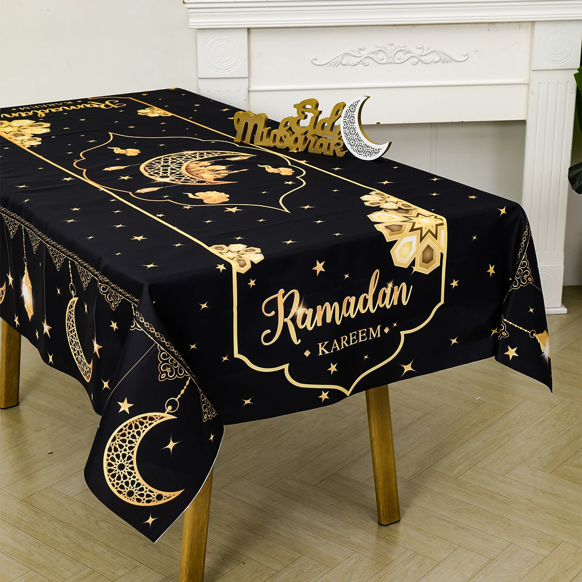Eid-Mubarak-Tablecloths-Ramadan-Decoration-for-Home-2024-Islamic-Muslim ...