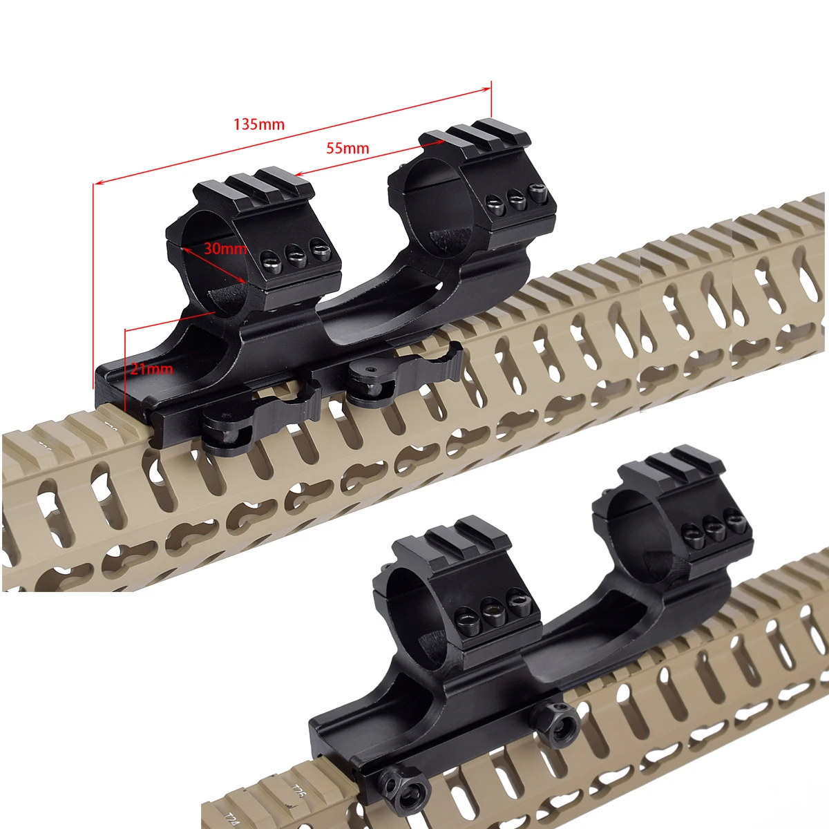 Tactical-25-4mm-30mm-Scope-Ring-Mount-Quick-Release-One-Piece-Scope ...