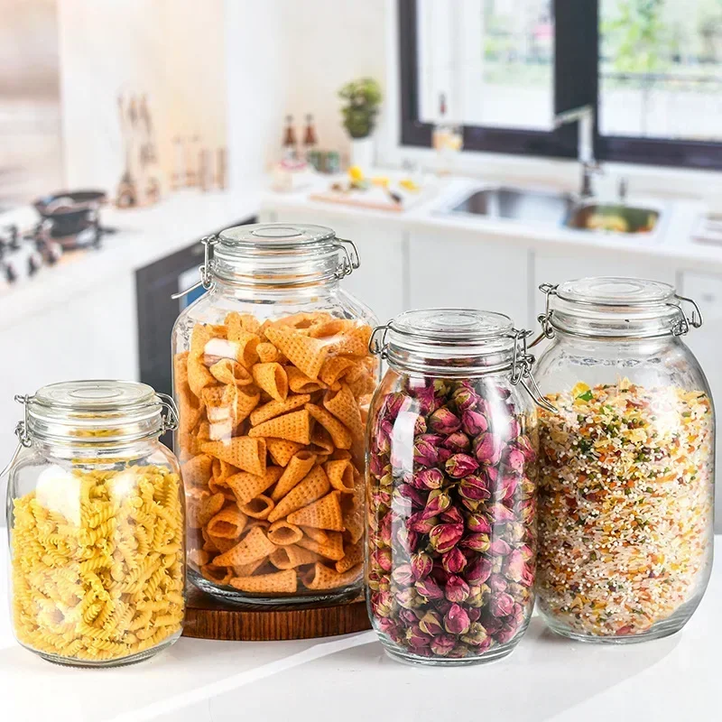 Buckle-Storage-Jar-Dried-Fruit-and-Miscellaneous-Grains-Sealed-Jar-Food ...