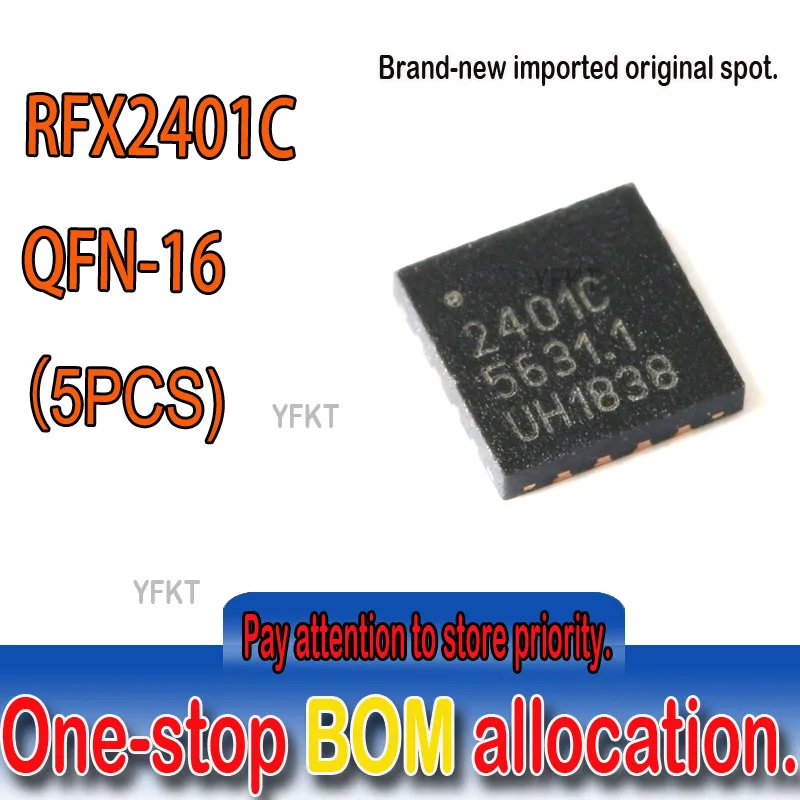 5PCS-100-New-original-spot-RFX2401C-QFN16-marking-2401C-2-4GHz-ZigBee ...