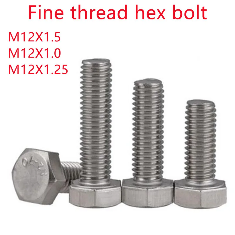 10pcs-lot-m12x1-0-M12X1-25-M12X1-5-Fine-Thread-Hex-Bolt-DIN933-m10 ...