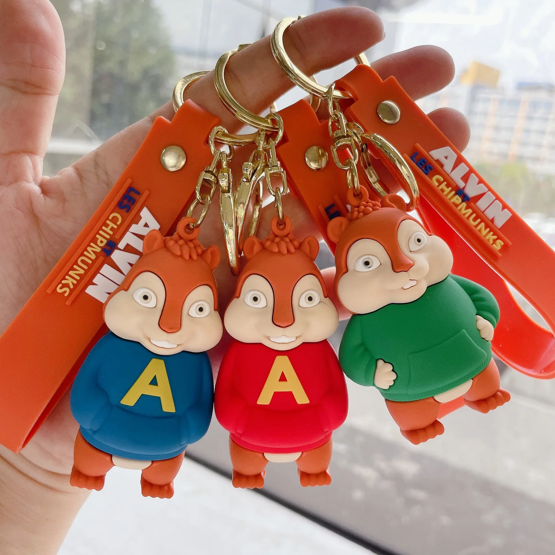 Disney Cartoon Alvin and The Chipmunks Figure Keychain for Fans Alvin ...
