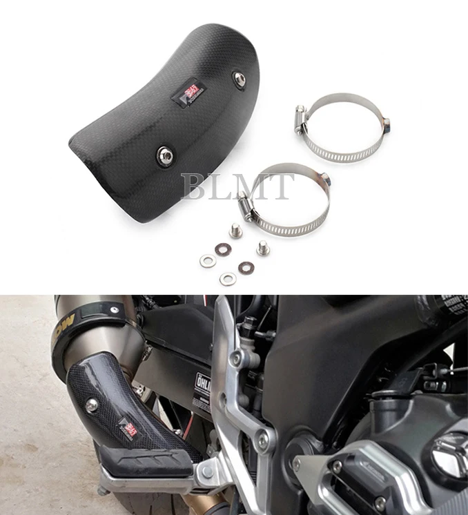 Motorcycle-Exhaust-Muffler-Carbon-Fiber-Protector-Heat-Shield-Cover ...