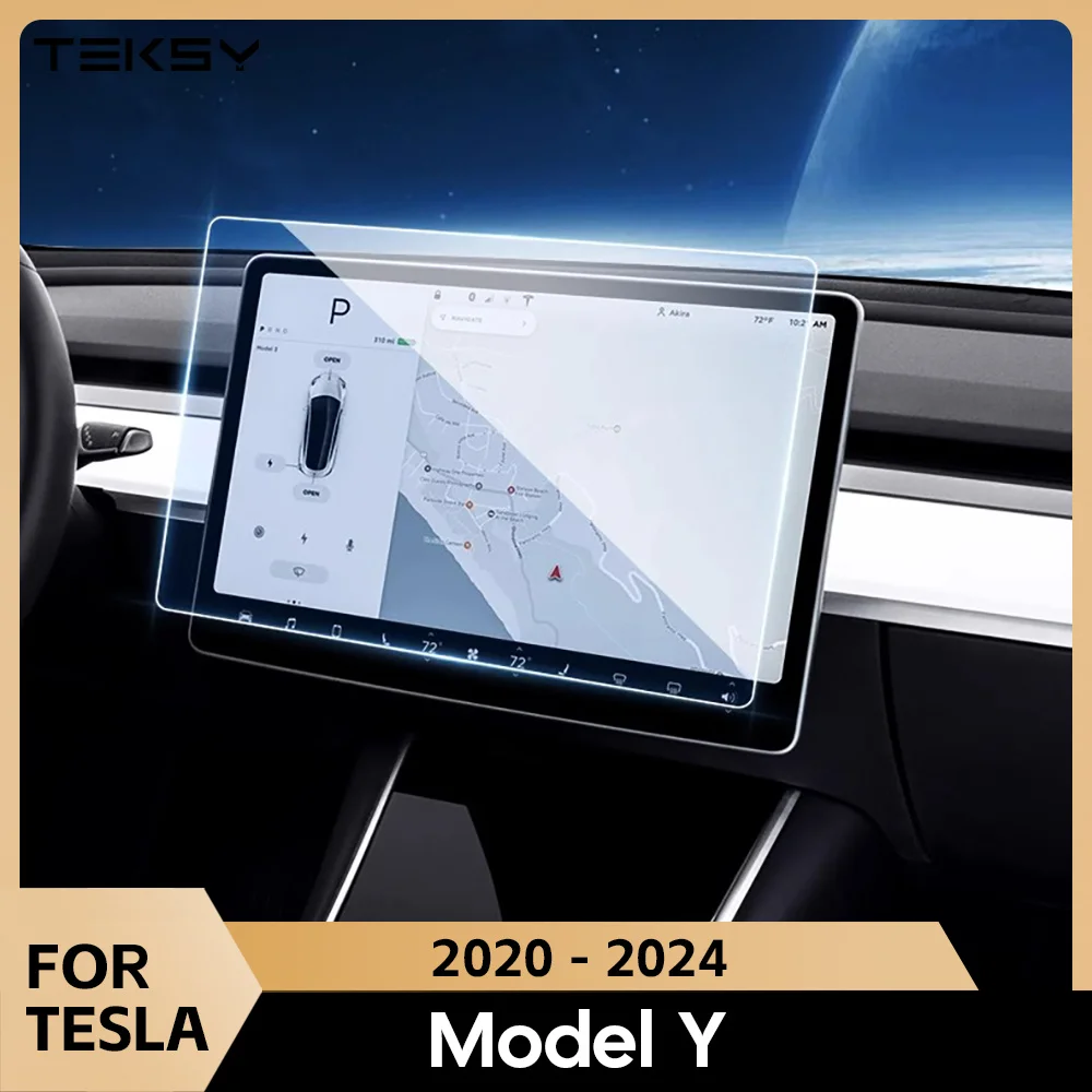 HD-Matte-Tempered-Glass-Screen-Protector-For-Tesla-Model-Y-Accessories ...