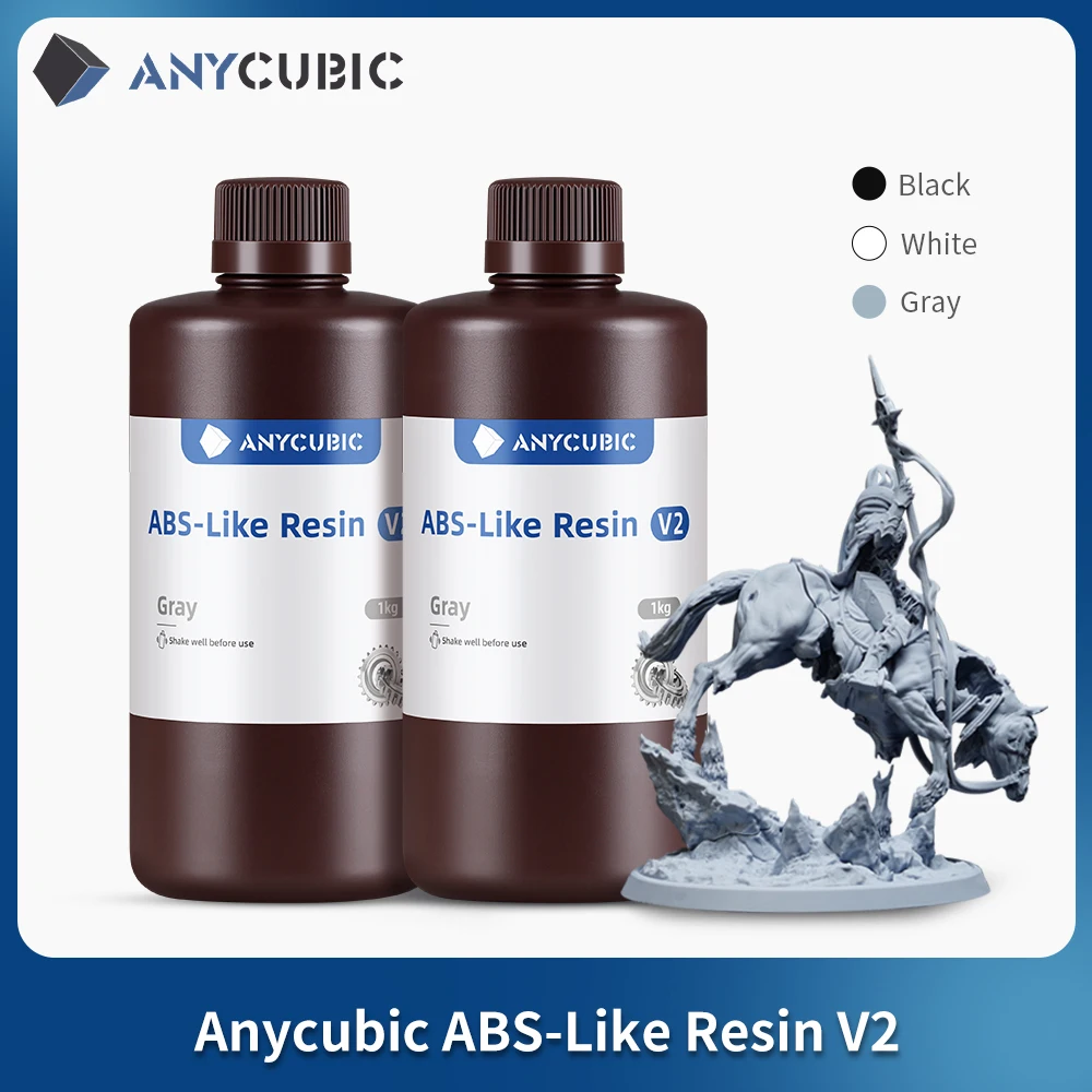 ANYCUBIC-LIke-ABS-Resin-V2-For-3D-Printer-405nm-Water-Washable-Quick ...