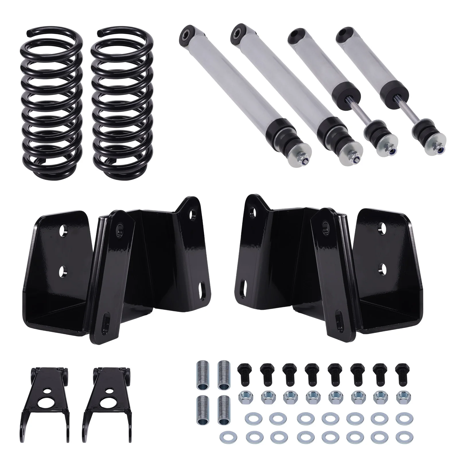 3" Drop Springs 4" Shackles Shocks Lowering Kit for Ford F100 F150 1973 ...