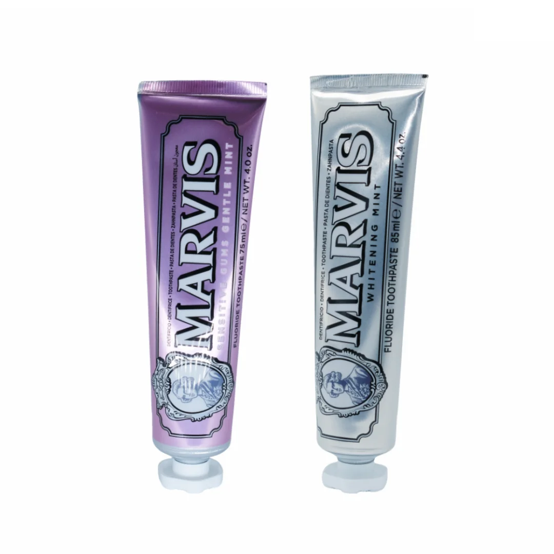 Marvis Mint Toothpaste Duo - Whitening (85ml) & Sensitive Gums (75ml ...