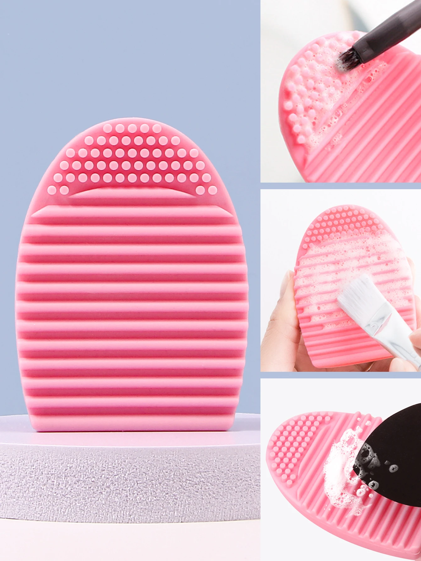 Silicone-Brush-Cleaner-Cosmetic-Make-Up-Washing-Brush-Gel-Cleaning-Mat ...