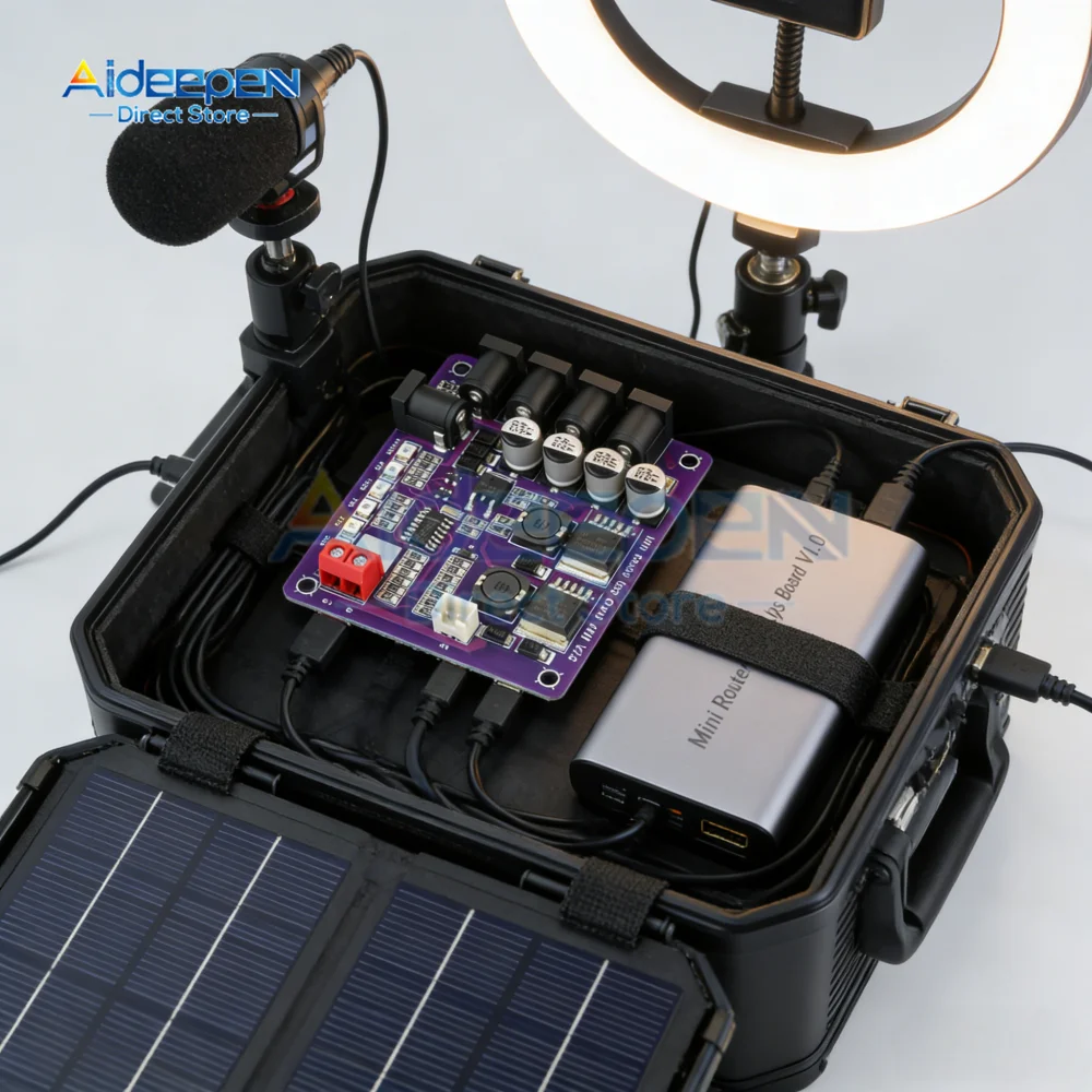 Mini Power Module 5V 9V 12V 40W 4-Channel Output UPS Board With ...