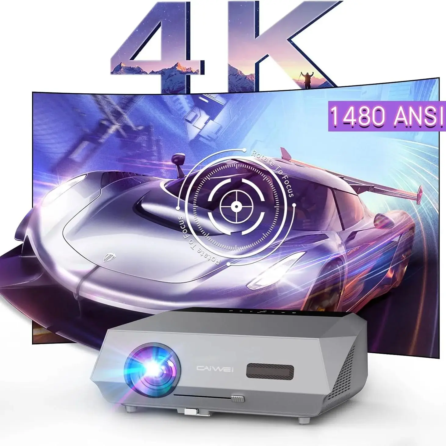 Proiettore-4K-con-messa-a-fuoco-automatica-per-film-5G-Wifi-6-Native ...