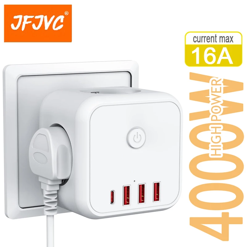 EU-Plug-AC-Outlets-Multiple-Power-Strip-Multiprise-Wall-Socket-With-USB ...