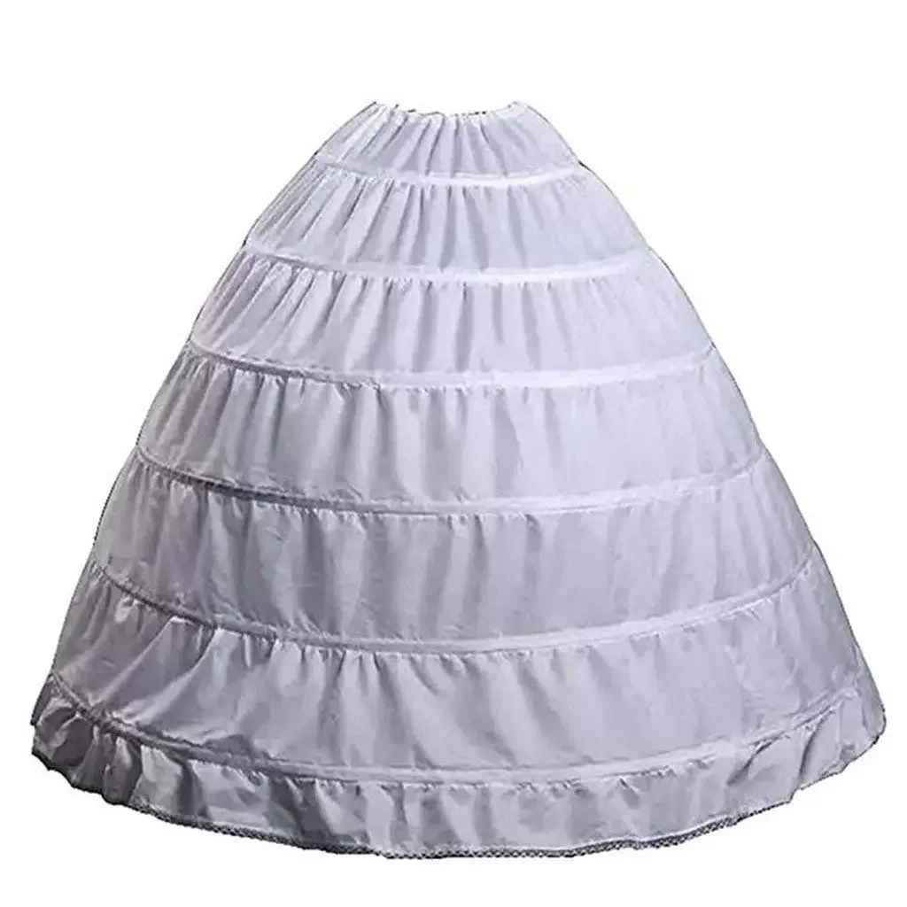 Full 6 Hoop Petticoat Skirt, Petticoats for Women Floor Length ...