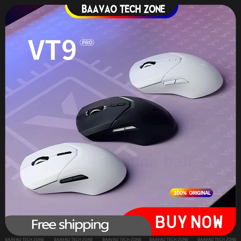 Rapoo-ratón inalámbrico VT9 pro con Bluetooth, Mouse ligero VT9 PAW 3395, 2 modos, Gamers de ...