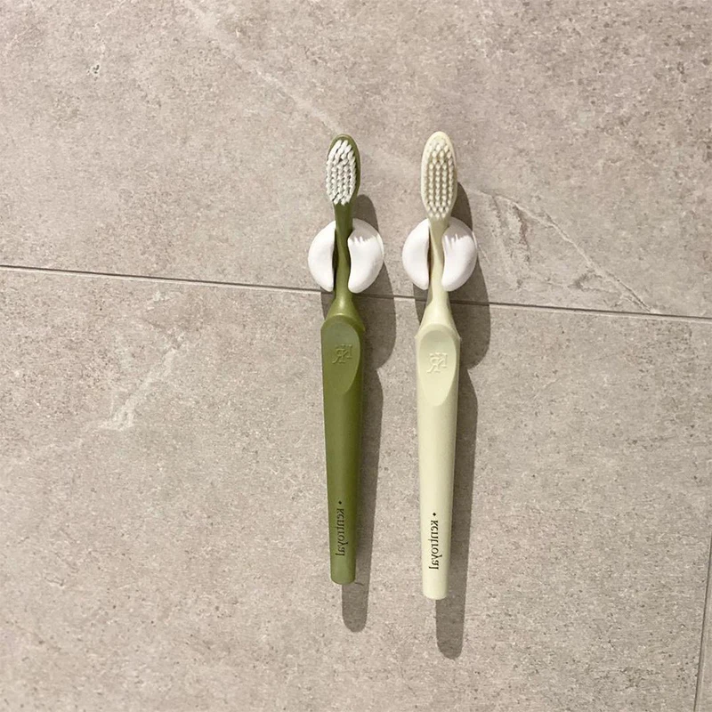 New-2pc-Toothbrush-Holder-Japanese-style-Simple-Suction-Cup-Wall-Mount ...