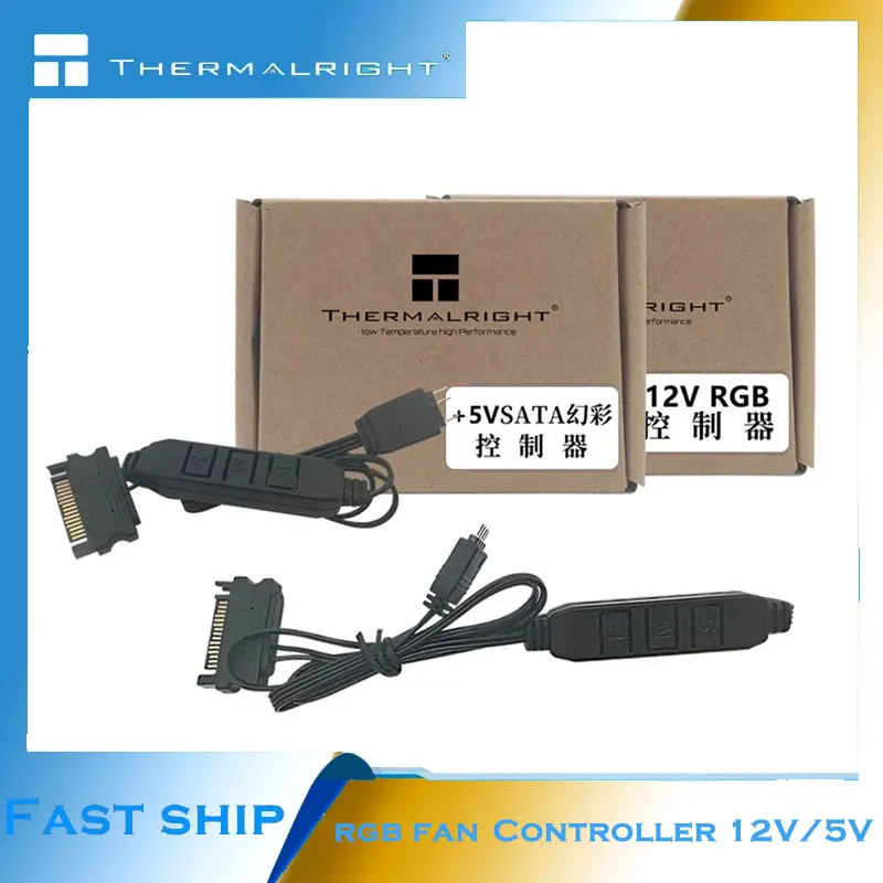Thermalright Pc Case Fan Controller 5v 3pin/12v Manual Rgb Light ...