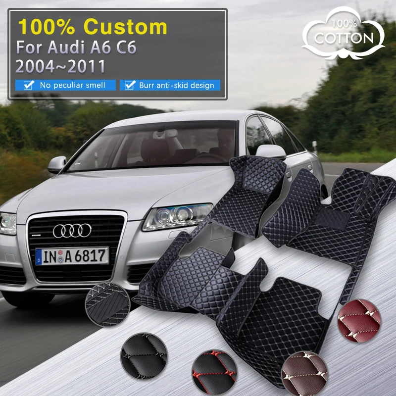 Car-Floor-Mats-For-Audi-A6-C6-4F-2004-2011-Carpet-Luxury-Leather-Mat ...