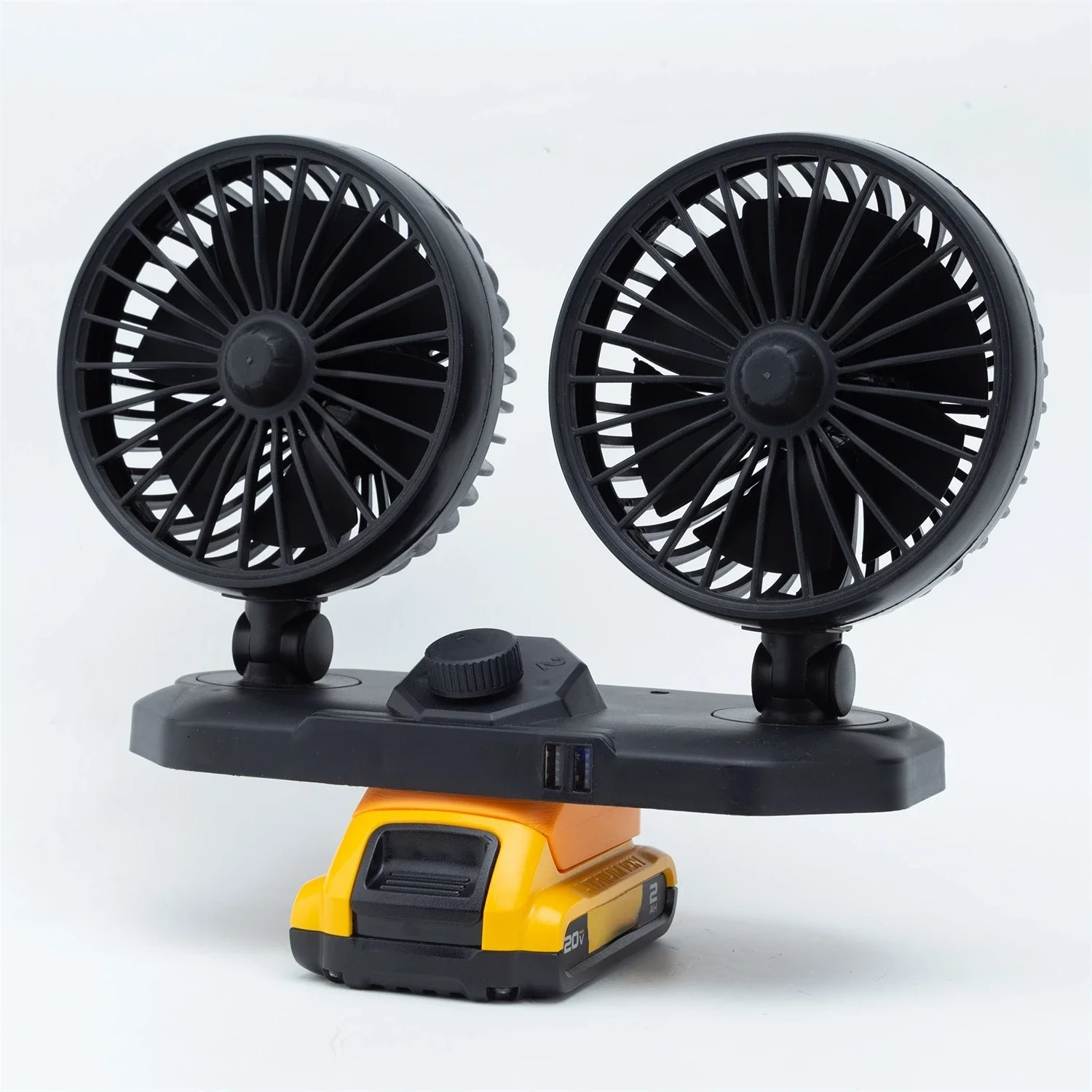 Dual-Head-Jobsite-Fan-For-Dewalt-20V-MAX-Lithium-Battery-Cooling-Fan-w ...