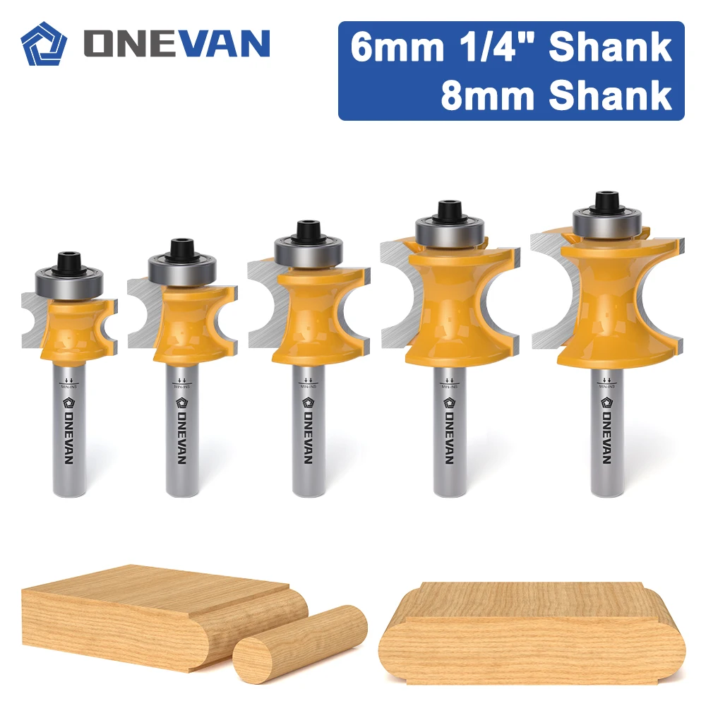 ONEVAN-6-8-6-35-Half-Round-Bull-Nose-Router-Bits-Set-with-Bearing ...