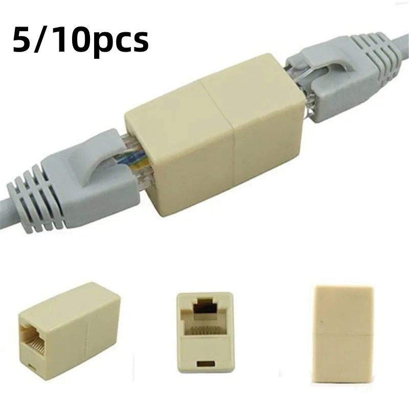 5-10Pcs-Network-cable-connector-Dual-Straight-Head-Lan-Cable-Joiner ...