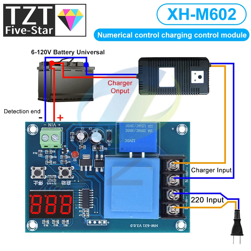 XH-M602-Digital-Control-Battery-Charging-Control-Module-AC-220V-Lithium ...