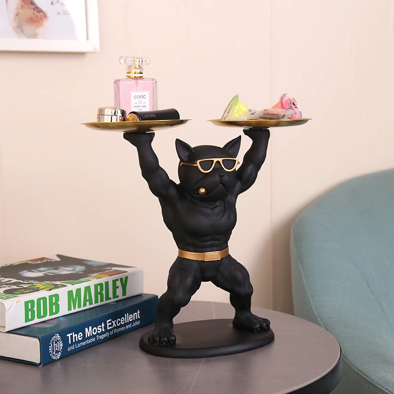 Hip-Hop-English-Bulldog-Figurine-Live-Room-Statue-Butler-Dog-Dance ...