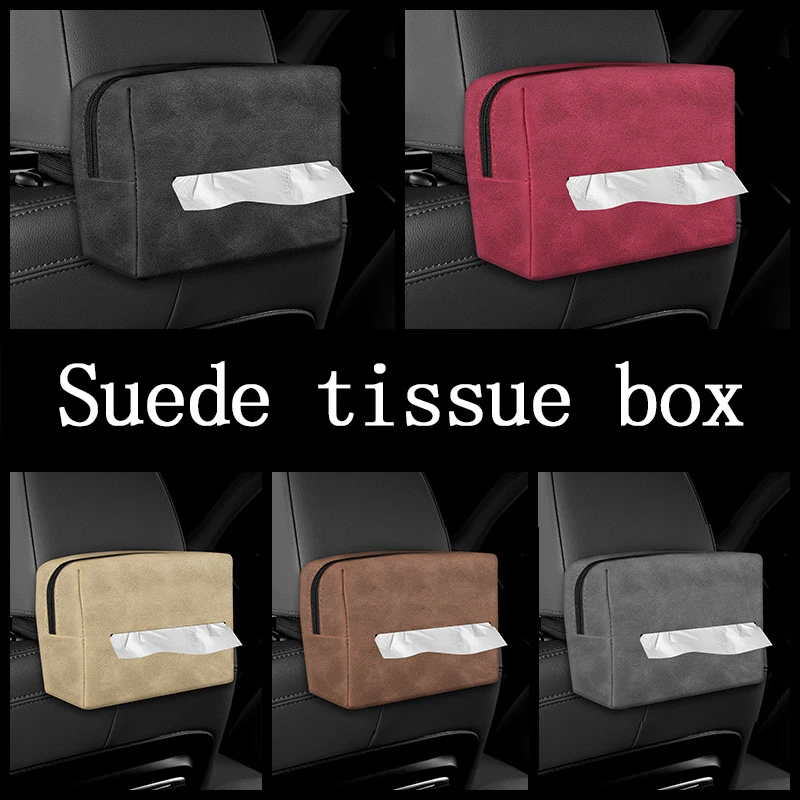 Universal-Car-Suede-Tissue-Bag-Paper-Box-Rear-Seat-Back-Hanging-Paper ...