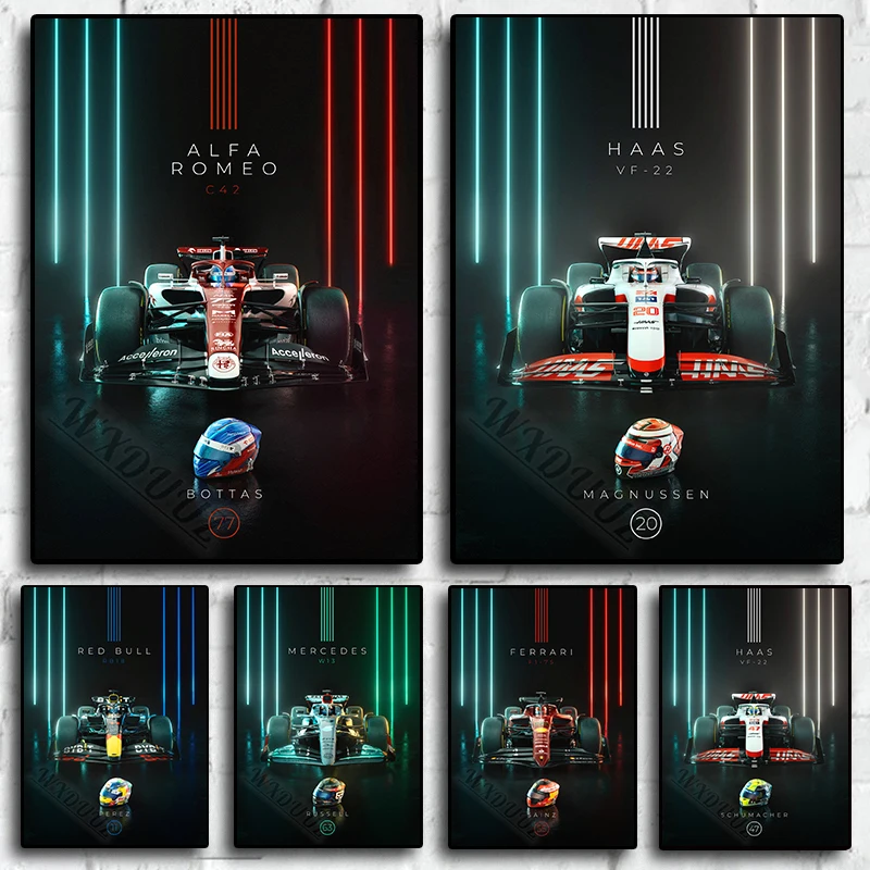 F1-Racing-Car-Formula-One-World-Championship-Print-Posters-Team-Art-For ...