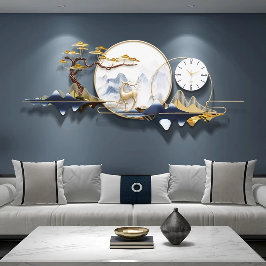 Metal-Simple-Luxury-Wall-Clocks-Silent-Battery-Operated-Hands-Watches ...