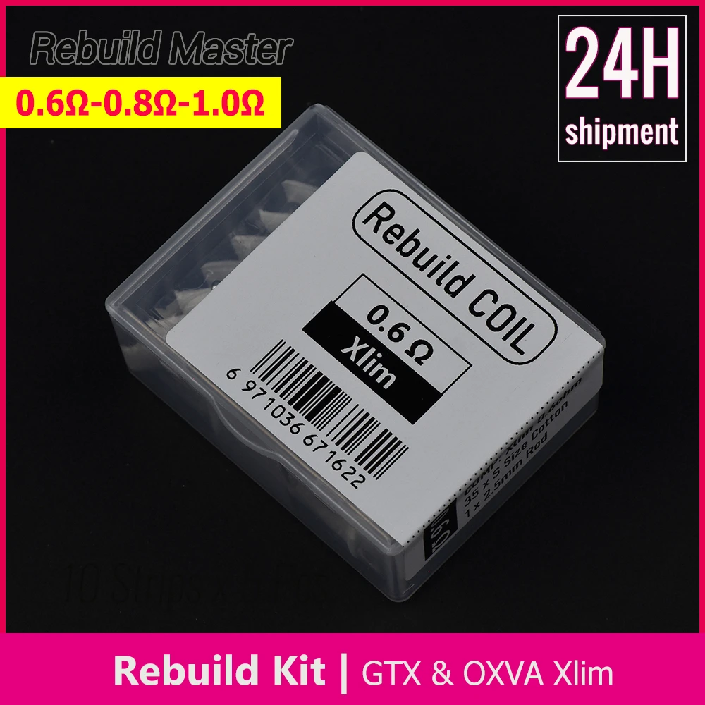 Diy Tool Rebuild Kit Mesh Coil Resistance Wire 0.6-1.0ohm For Gtx 0.8 ...