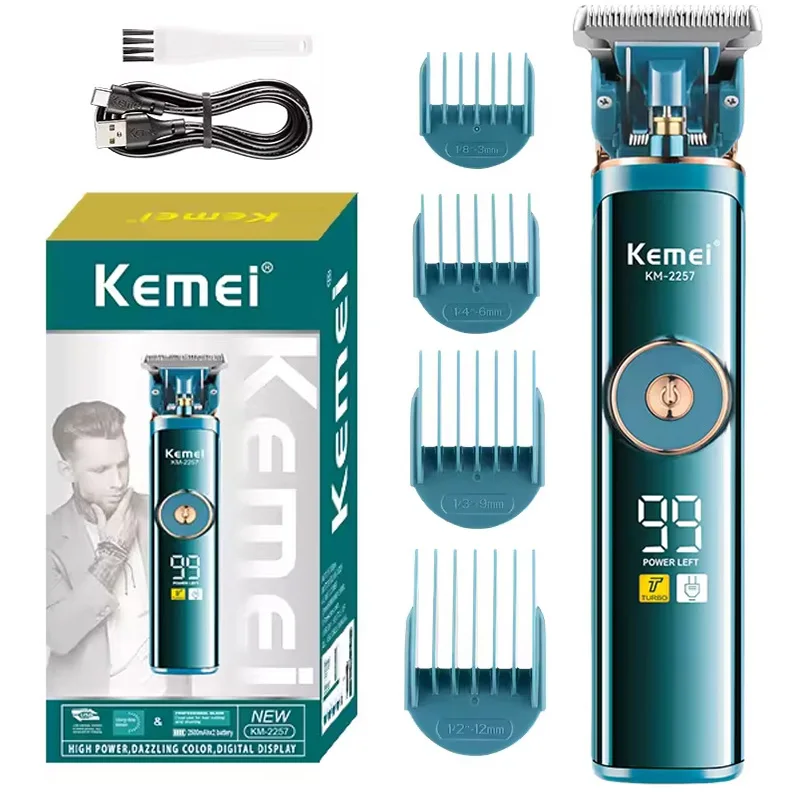 Kemei-Professional-Cordless-Hair-Trimmer-For-Men-Electric-Barber-Beard ...
