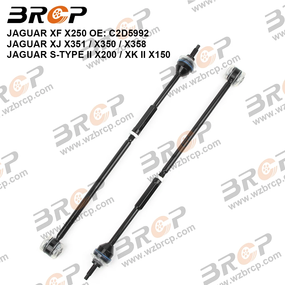 BRCP Pair Rear Steering Tie Rod Ends Head Assembly For Jaguar XF X250 ...