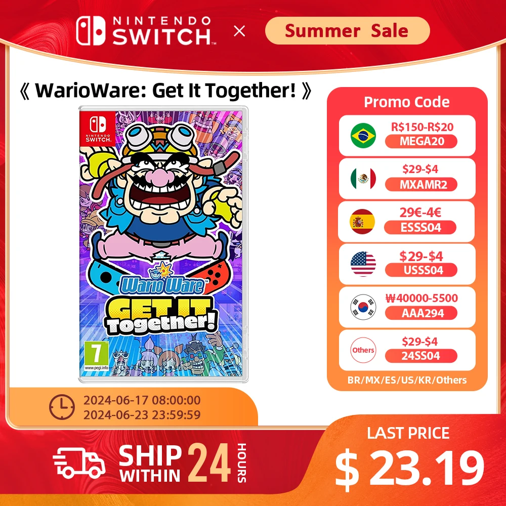 Nintendo-Switch-WarioWare-Get-It-Together-Support-TV-Tabletop-Palm-Game ...