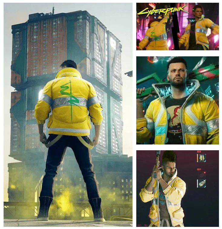 David martinez cosplay trajes amarelo luminoso casaco terno anime ...