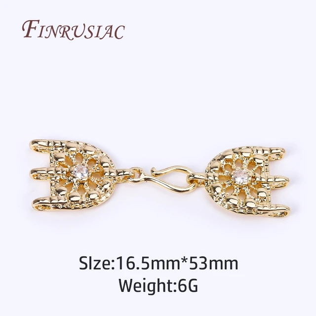 18K Gold Plated 3 Strands Clasps Connectors For Bracelet Necklace ...
