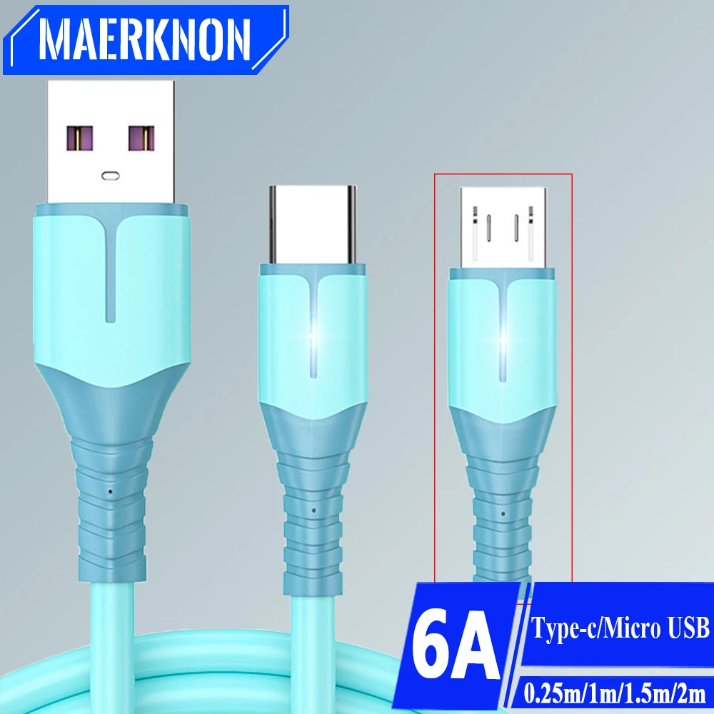 5A-USB-Type-C-Cable-2M-Micro-USB-1M-Fast-Charging-Mobile-Phone-Android ...
