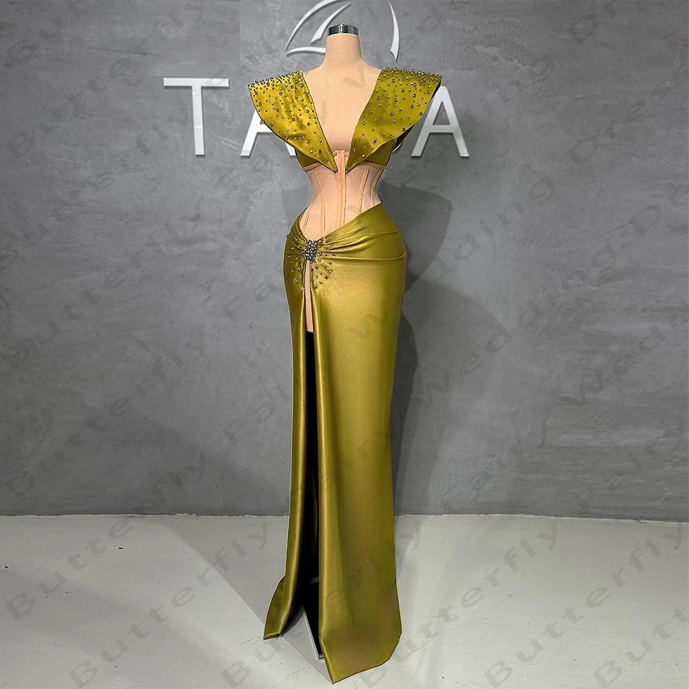 2024-Elegant-Women-s-Prom-Dresses-Sexy-V-Neck-Mermaid-Lotus-Edge ...