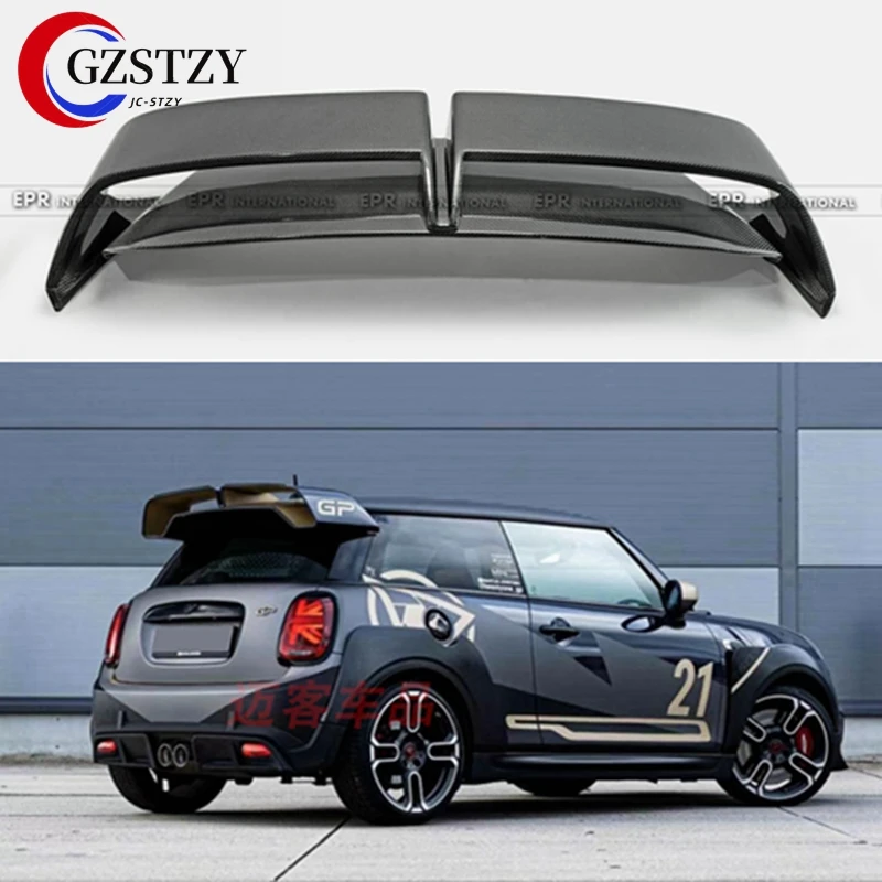 F55-F56-Carbon-Glossy-Rear-Spoiler-Roof-Wing-Exterior-Car-Accessories ...