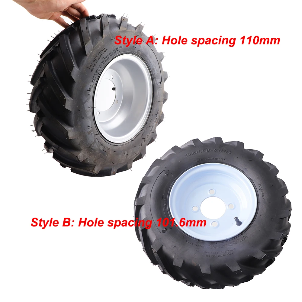 16x6.50-8 Tyre Wheels 16" Vacuum Tubeless Tire With 8 inch Wheel Hub ...