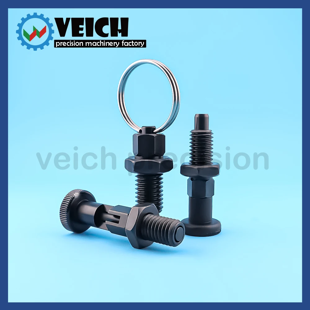 VCN217 Carbon Steel Self-locking/Return Type Indexing Plungers Black ...