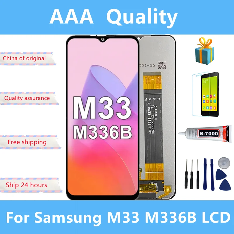 Tested-M33-Display-with-frame-For-Samsung-M33-M336-M336B-M336B-DS-Touch ...