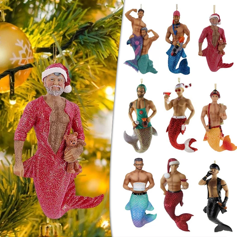 Male Mermaid Christmas Tree Decoration Festive Personalized Gifts ...