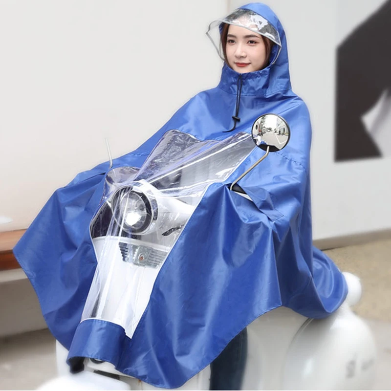 1Pcs-Unisex-Outdoor-Motorcycle-Rain-Poncho-Jacket-Detachable-Hat-Brim ...