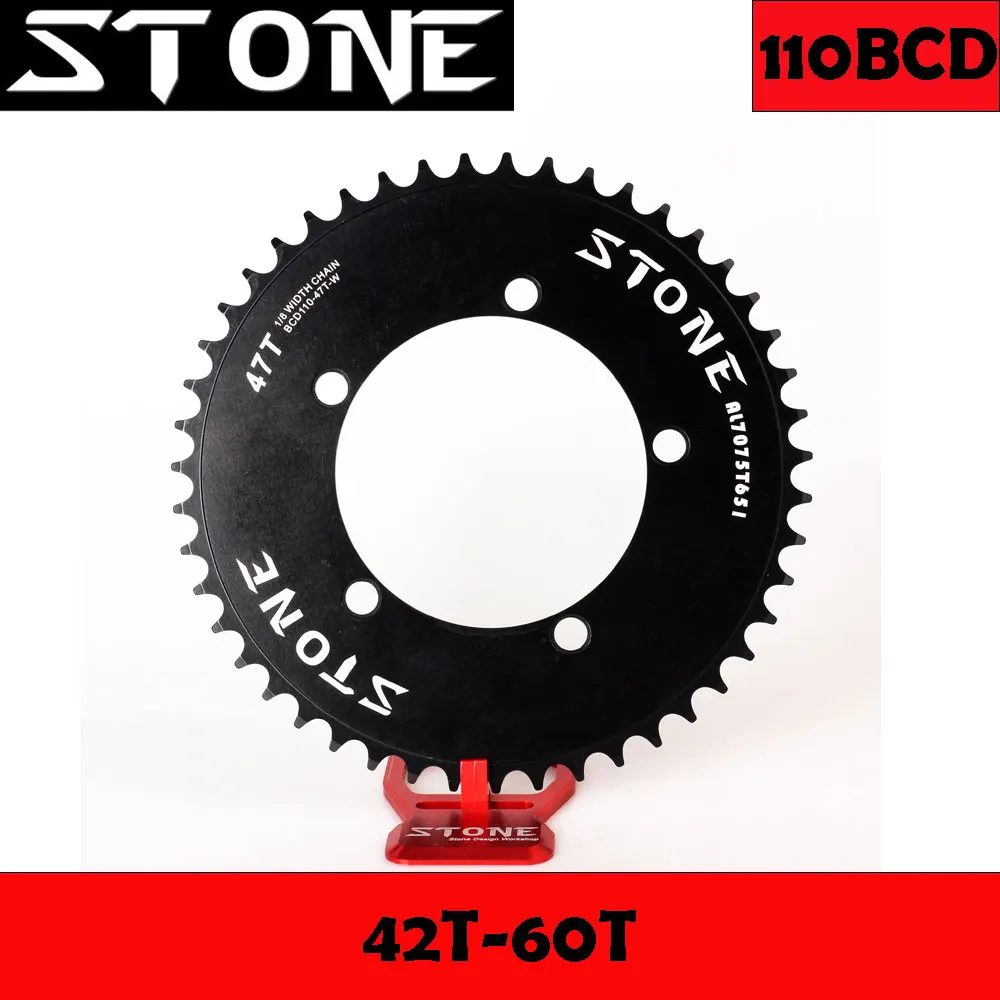 Stone-110-BCD-round-chainring-aero-fixed-gear-track-bike-fixie-single ...